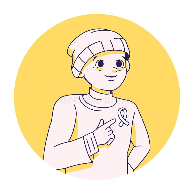 Vector Cartoon Cute Character World Cancer Day Stock Vector ...