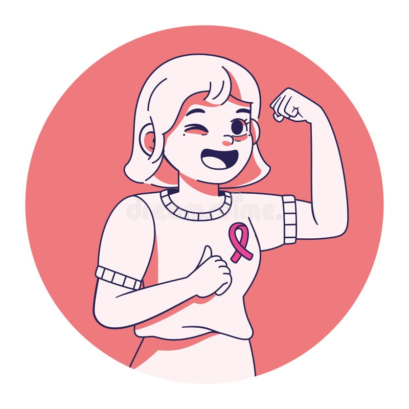 Vector Cartoon Cute Character World Cancer Day Stock Vector ...