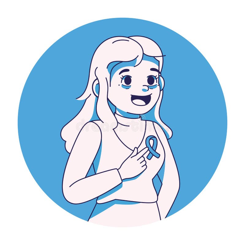 Vector Cartoon Cute Character World Cancer Day Stock Vector ...