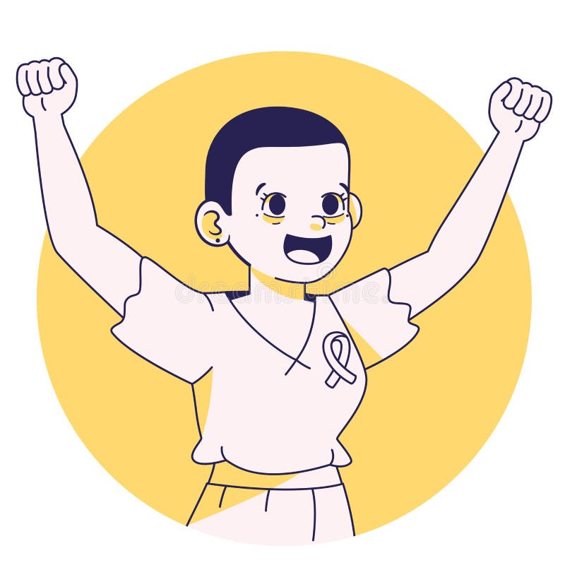 Vector Cartoon Cute Character World Cancer Day Stock Vector ...