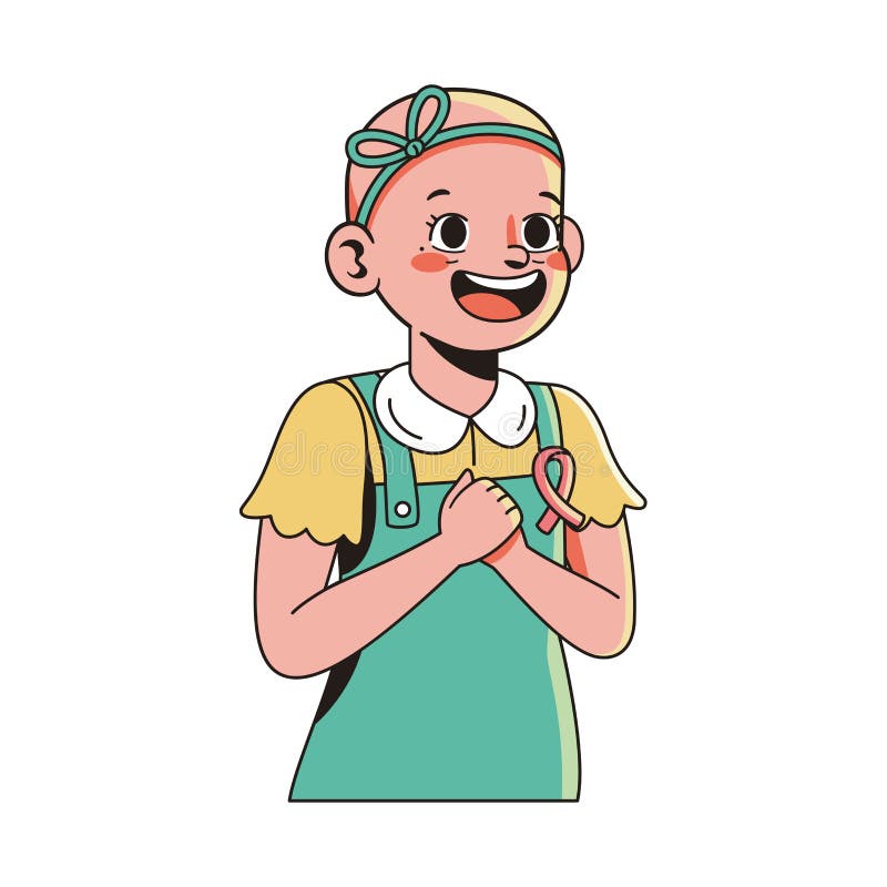 Vector Cartoon Cute Character World Cancer Day Stock Vector ...