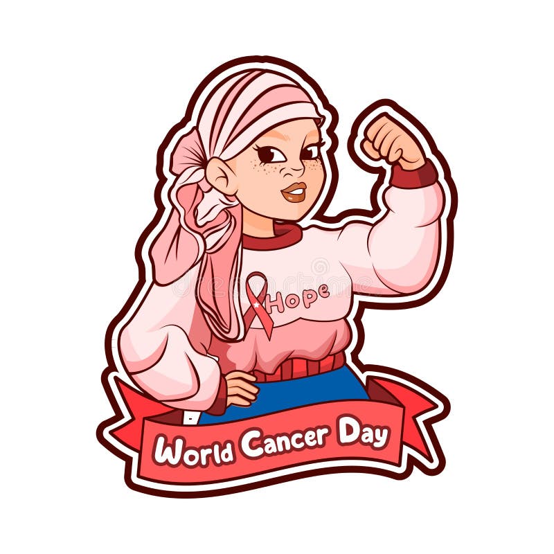 Vector Cartoon Cute Character World Cancer Day Stock Vector ...