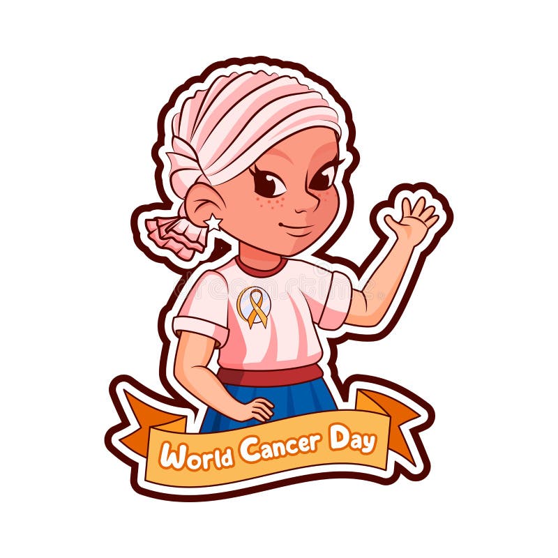 Vector Cartoon Cute Character World Cancer Day Stock Vector ...