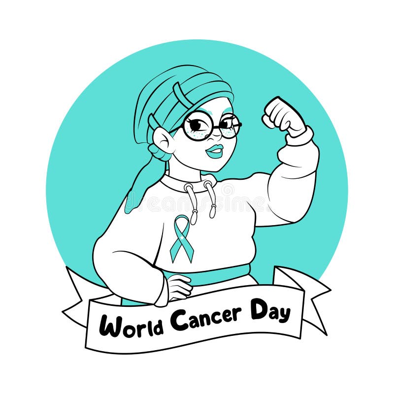 Vector Cartoon Cute Character World Cancer Day Stock Vector ...
