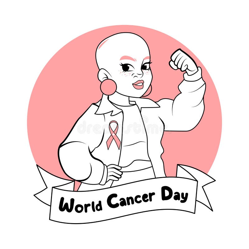 Vector Cartoon Cute Character World Cancer Day Stock Vector ...