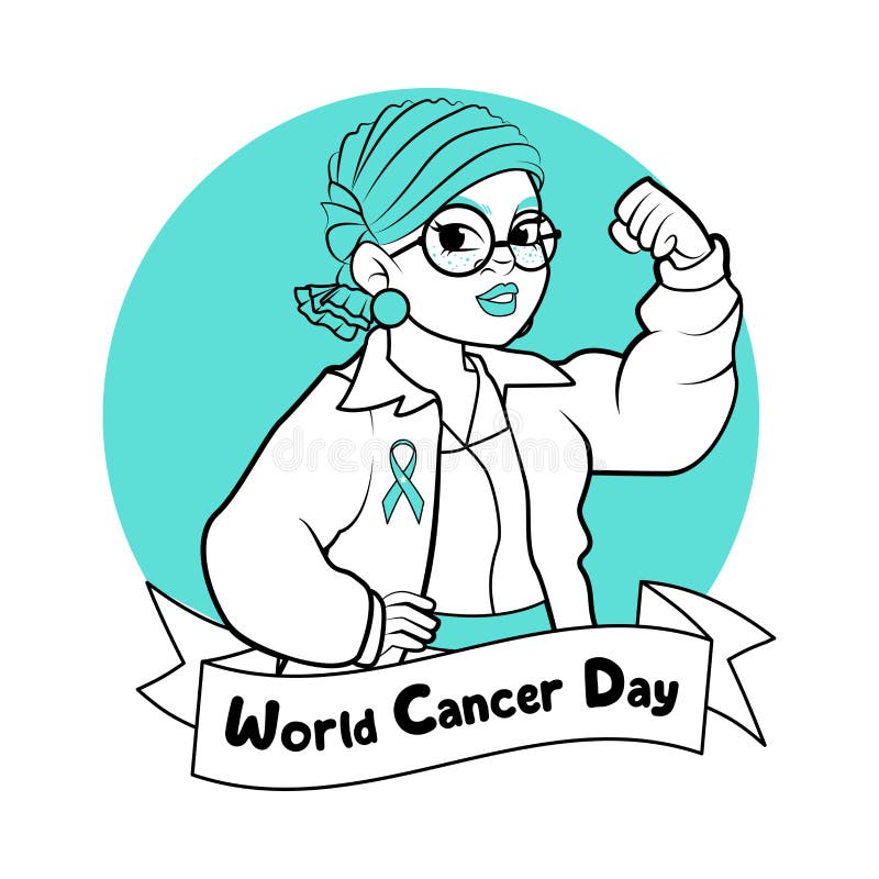 Vector Cartoon Cute Character World Cancer Day Stock Vector ...