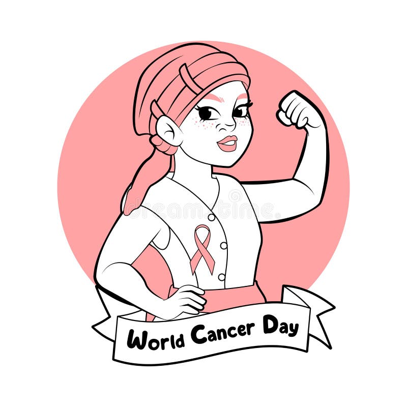 Vector Cartoon Cute Character World Cancer Day Stock Vector ...