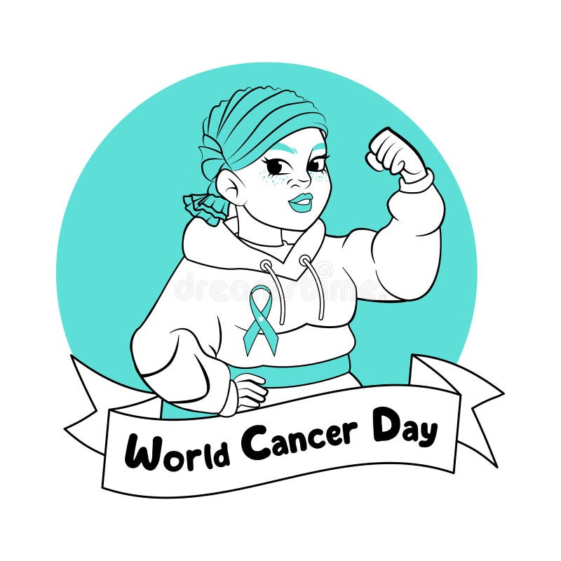 Vector Cartoon Cute Character World Cancer Day Stock Vector ...