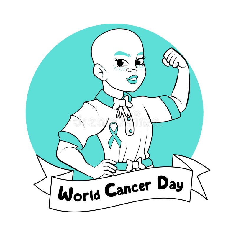 Vector Cartoon Cute Character World Cancer Day Stock Vector ...