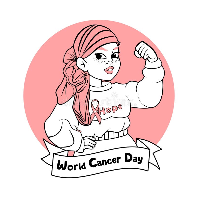 Vector Cartoon Cute Character World Cancer Day Stock Vector ...