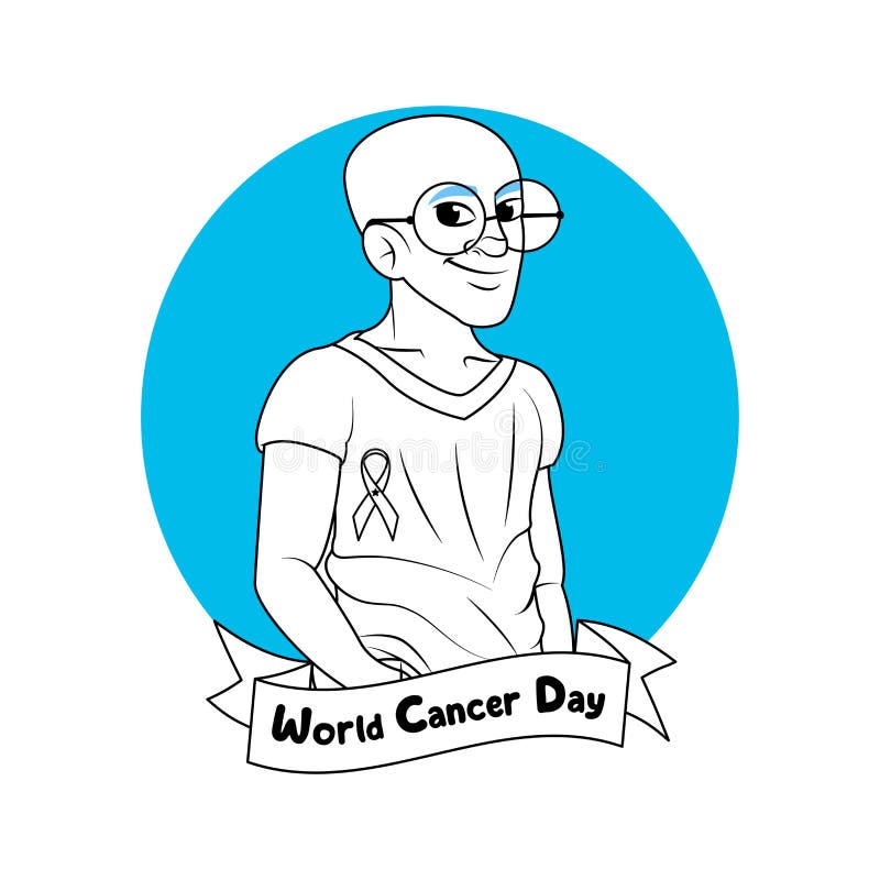 Vector Cartoon Cute Character World Cancer Day Stock Vector ...