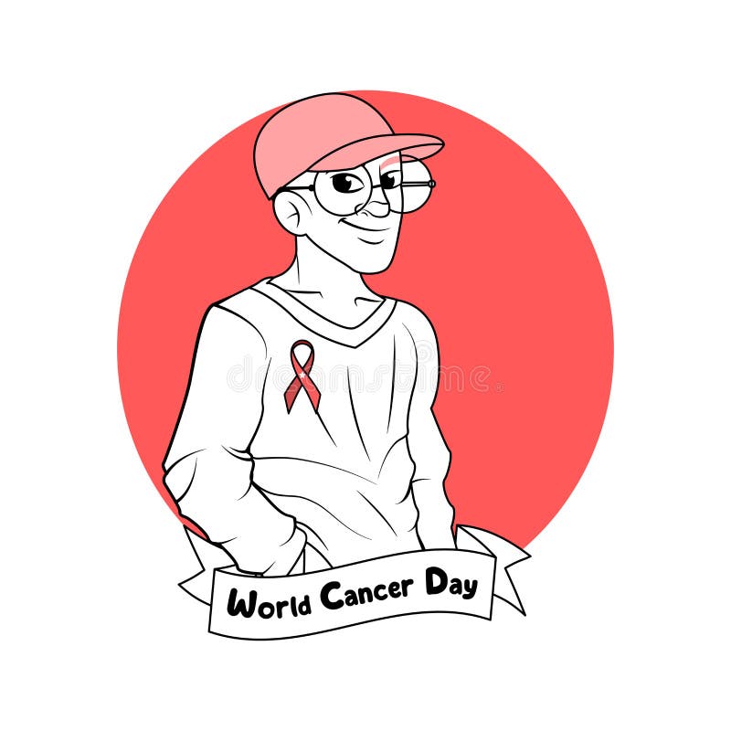 Vector Cartoon Cute Character World Cancer Day Stock Vector ...