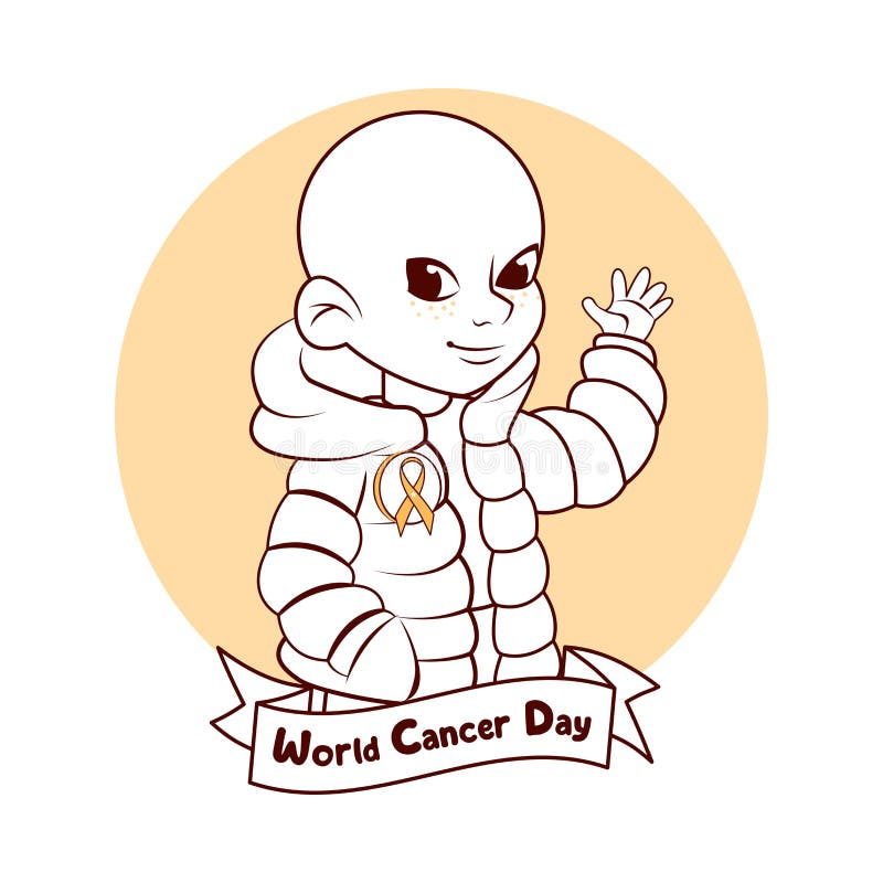 Vector Cartoon Cute Character World Cancer Day Stock Vector ...