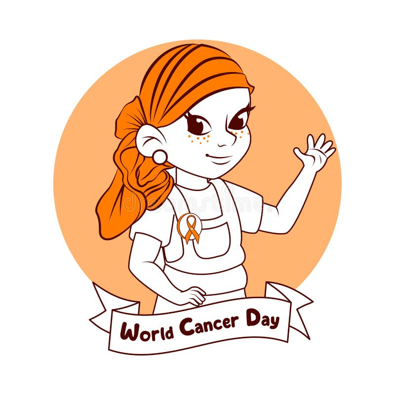 Vector Cartoon Cute Character World Cancer Day Stock Vector ...