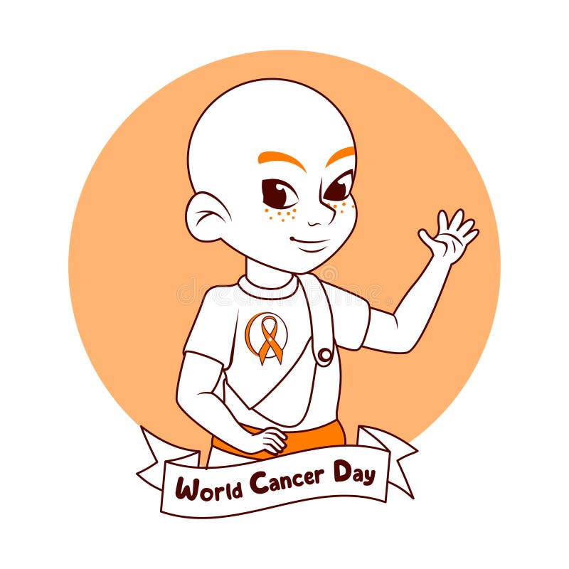 Vector Cartoon Cute Character World Cancer Day Stock Vector ...