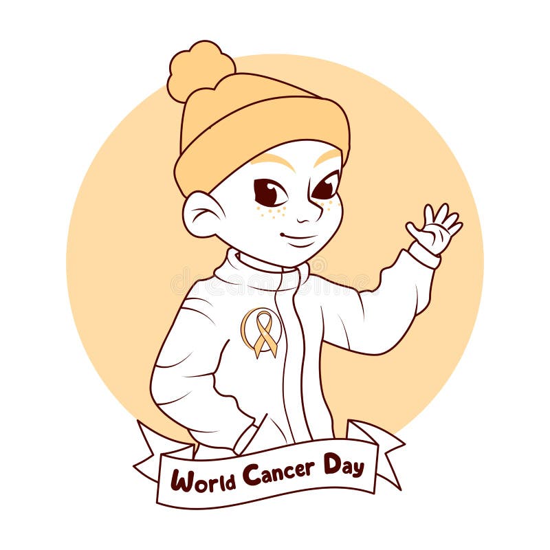 Vector Cartoon Cute Character World Cancer Day Stock Vector ...