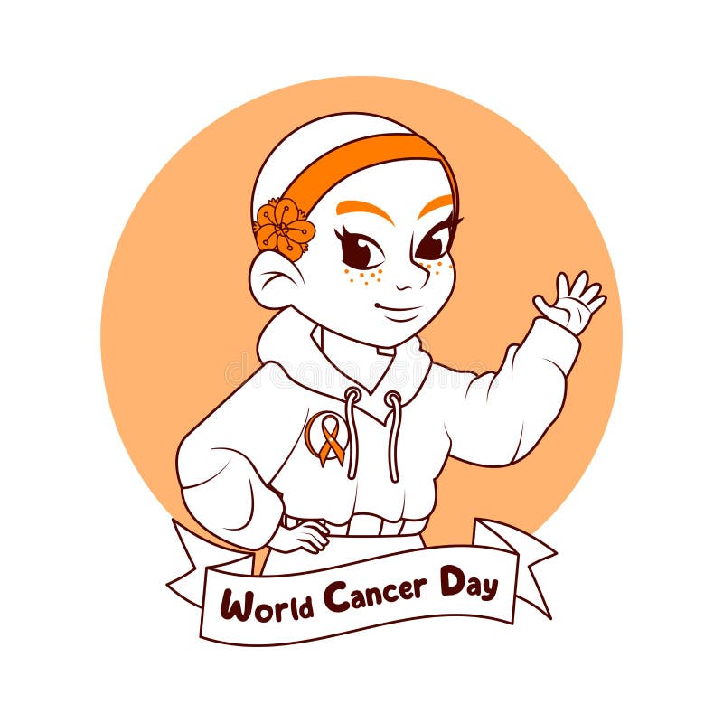 Vector Cartoon Cute Character World Cancer Day Stock Vector ...