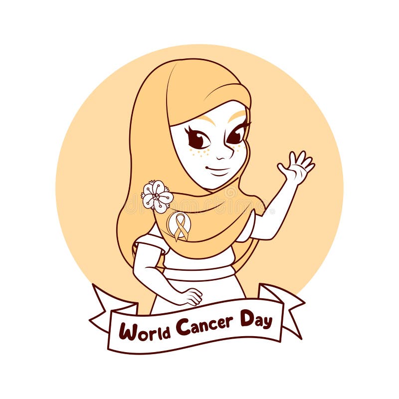 Vector Cartoon Cute Character World Cancer Day Stock Vector ...