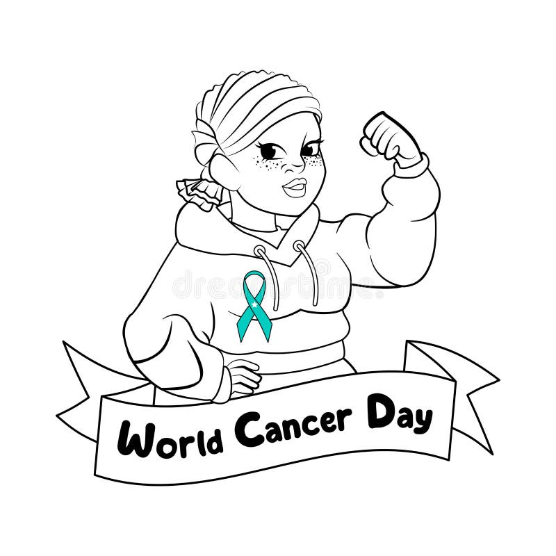 Vector Cartoon Cute Character World Cancer Day Stock Vector ...