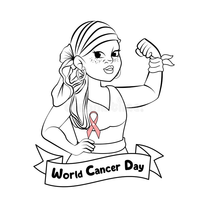 Vector Cartoon Cute Character World Cancer Day Stock Vector ...