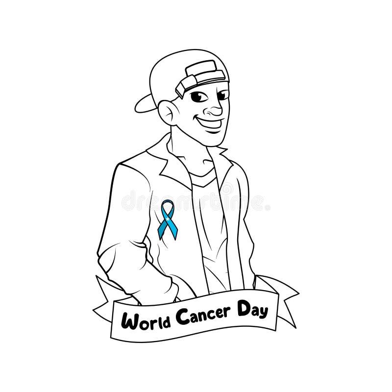 Vector Cartoon Cute Character World Cancer Day Stock Vector ...