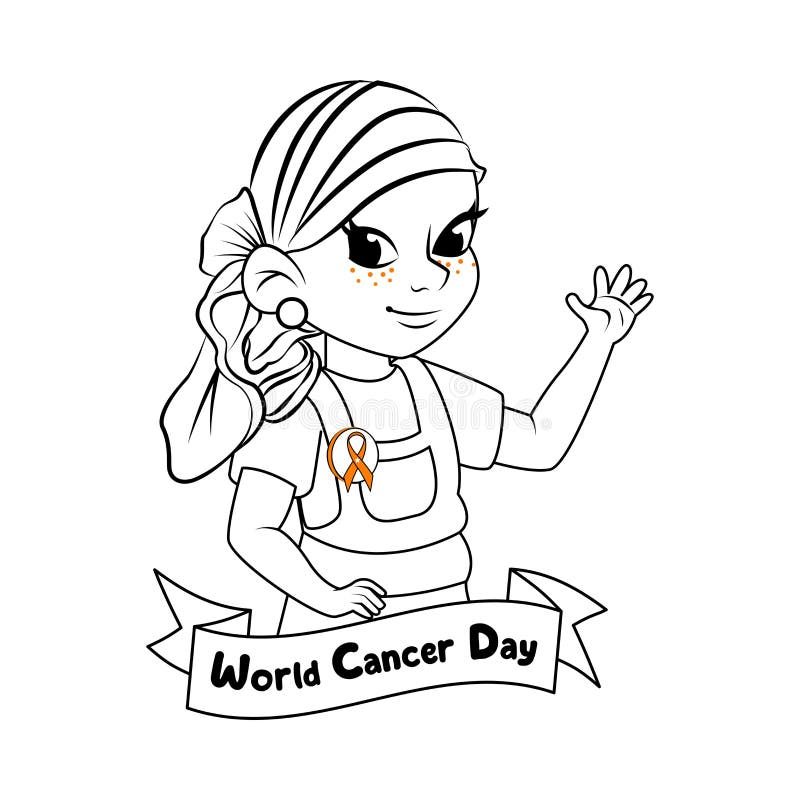 Vector Cartoon Cute Character World Cancer Day Stock Vector ...