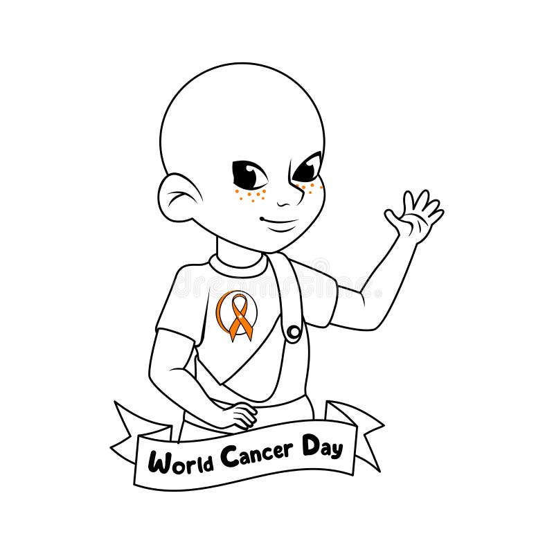 Vector Cartoon Cute Character World Cancer Day Stock Vector ...