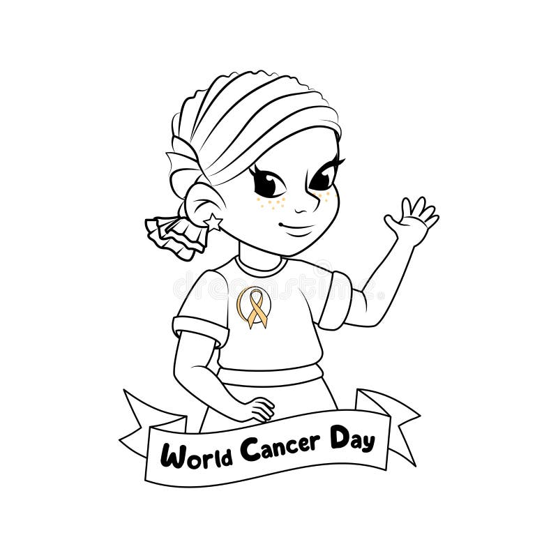 Vector Cartoon Cute Character World Cancer Day Stock Vector ...