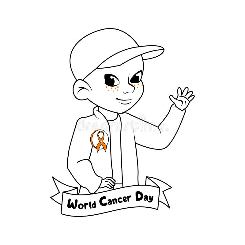 Vector Cartoon Cute Character World Cancer Day Stock Vector ...