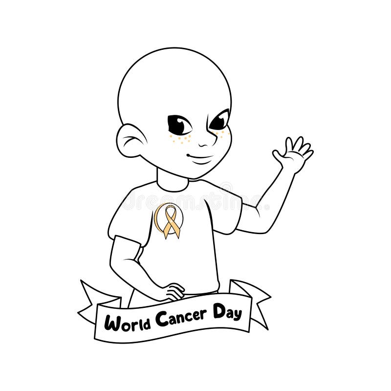 Vector Cartoon Cute Character World Cancer Day Stock Vector ...