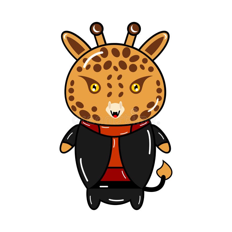 Cute giraffe character stock vector. Illustration of character - 206245466