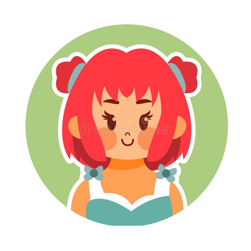 Vector Cartoon Cute Kawaii Kid Face Isolated Stock Vector ...