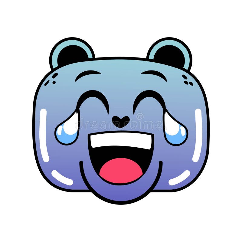 Vector Cartoon Cute Laugh Emoji Isolated Illustration Stock Vector ...