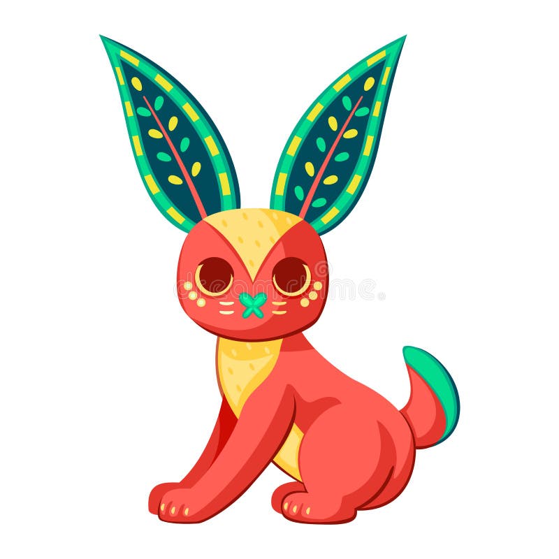 Vector Cartoon Cute Mexican Alebrije Llustration Isolated Stock Vector ...