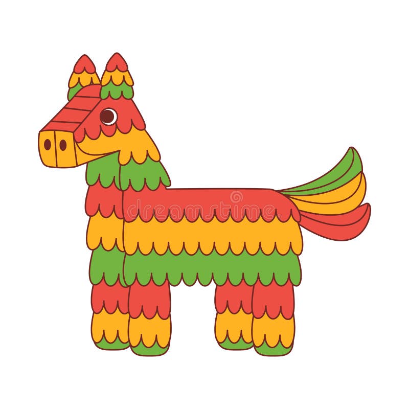 Vector Cartoon Cute Mexican Pinata Llustration Isolated Stock Vector ...