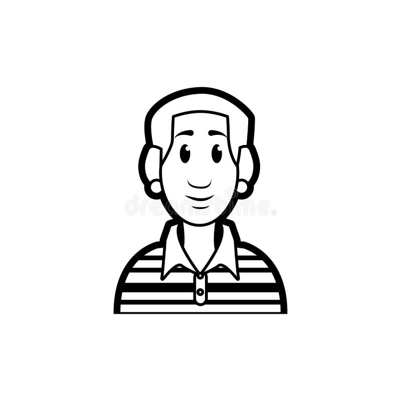 Vector Cartoon Cute Young Person Icon Isolated Stock Vector ...