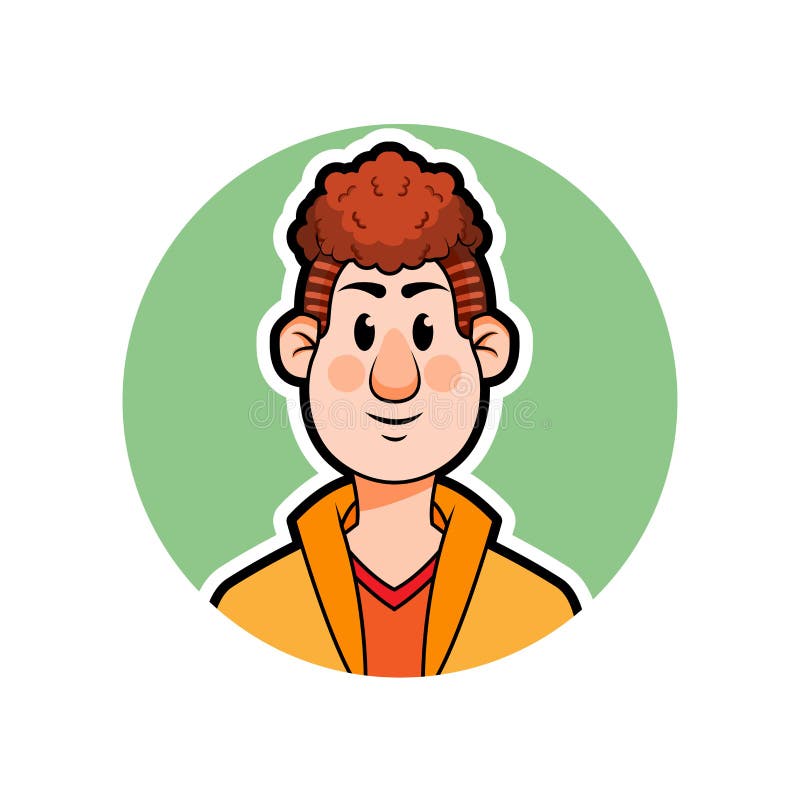 Vector Cartoon Cute Young Person Icon Isolated Stock Vector ...