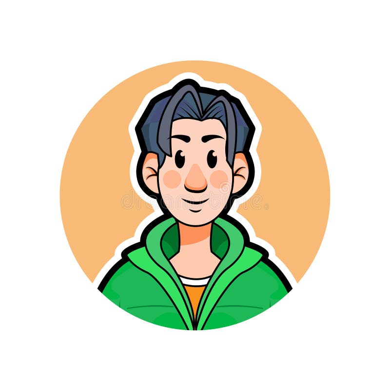 Vector Cartoon Cute Young Person Icon Isolated Stock Vector ...