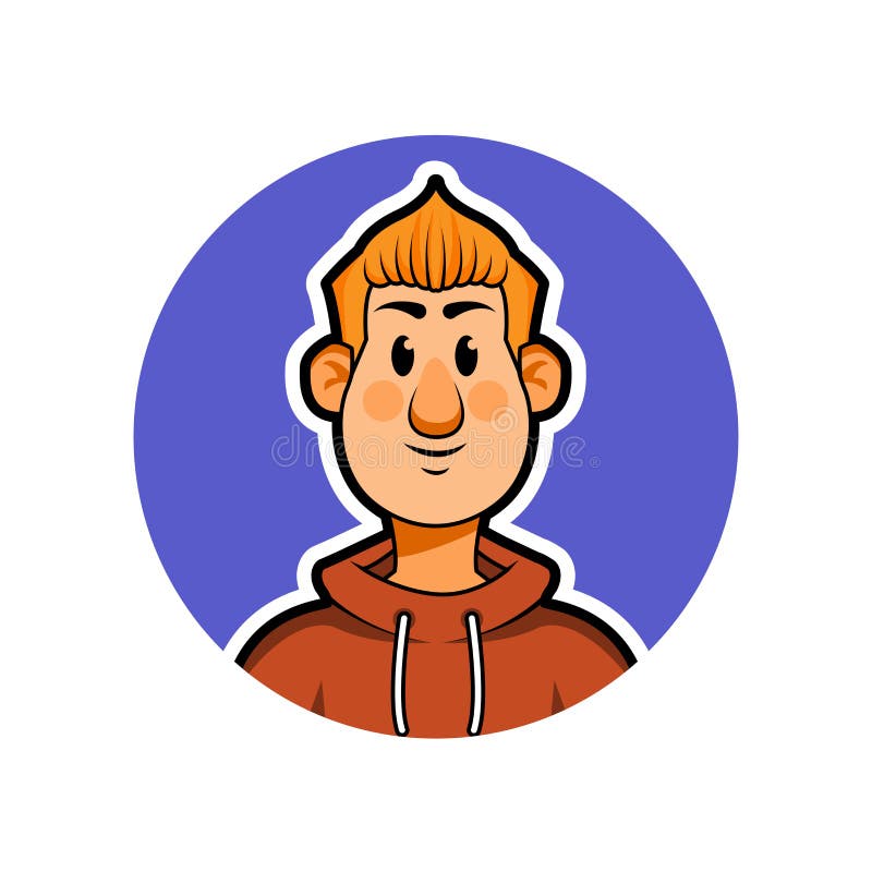 Vector Cartoon Cute Young Person Icon Isolated Stock Vector ...