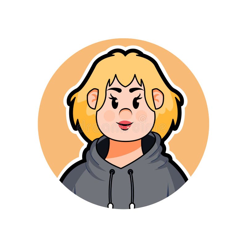 Vector Cartoon Cute Young Person Icon Isolated Stock Vector ...