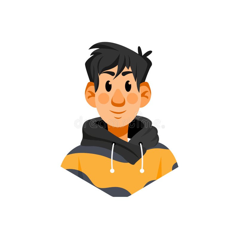 Vector Cartoon Cute Young Person Icon Isolated Stock Vector ...