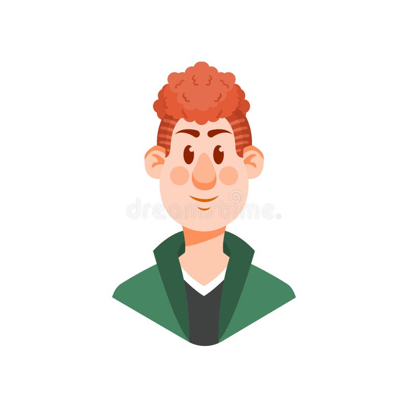 Vector Cartoon Cute Young Person Icon Isolated Stock Vector ...