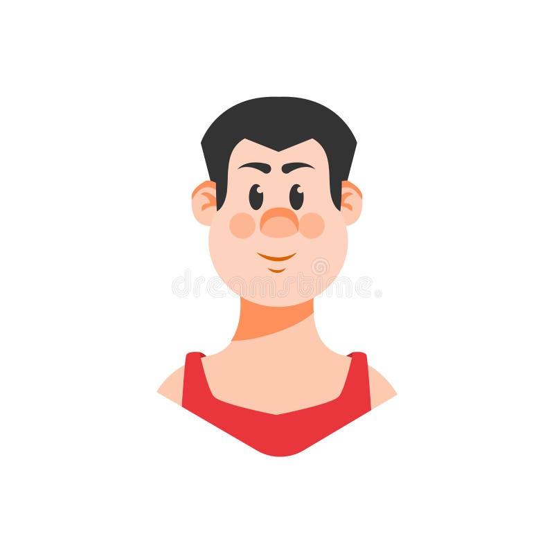 Vector Cartoon Cute Young Person Icon Isolated Stock Vector ...