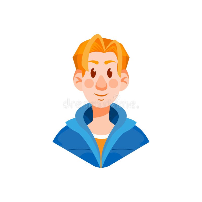 Vector Cartoon Cute Young Person Icon Isolated Stock Vector ...