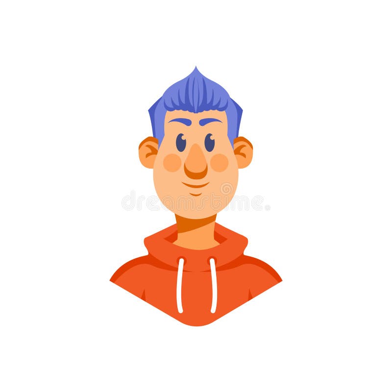 Vector Cartoon Cute Young Person Icon Isolated Stock Vector ...