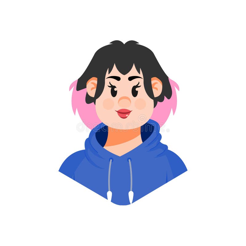 Vector Cartoon Cute Young Person Icon Isolated Stock Vector ...