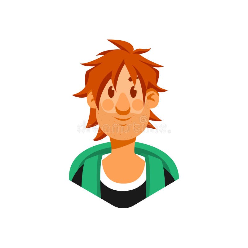 Vector Cartoon Cute Young Person Icon Isolated Stock Vector ...
