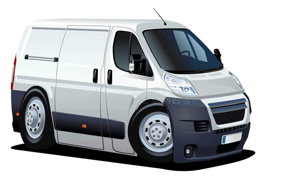 Cargo Van Cartoon Stock Illustrations – 7,772 Cargo Van Cartoon Stock ...