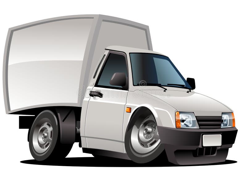 Vector Cartoon Delivery Van Stock Vector - Illustration of cargo ...