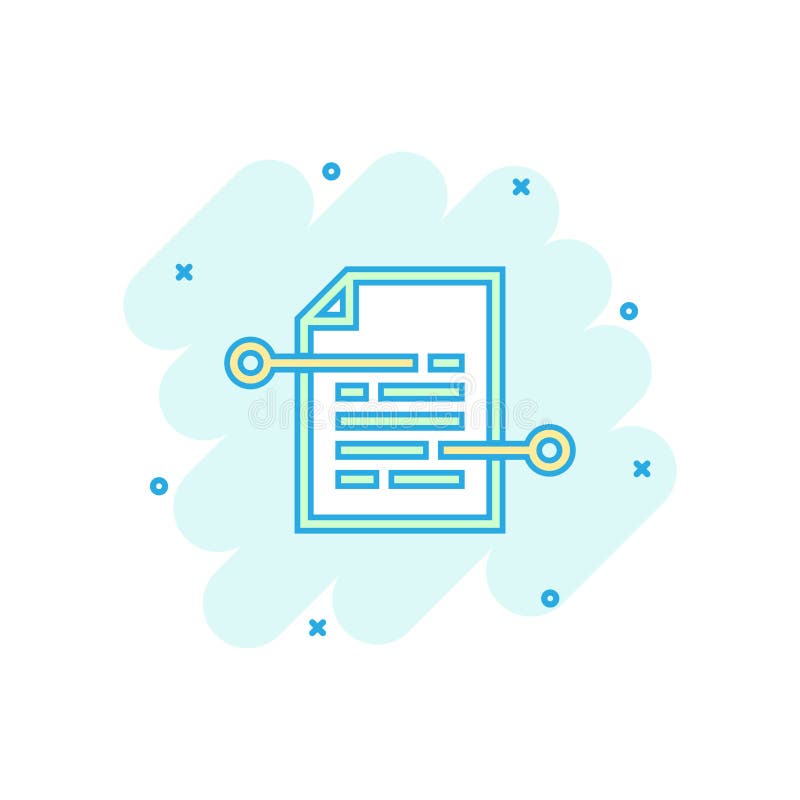 Vector Cartoon Document Paper Icon in Comic Style. Terms Sheet C Stock ...